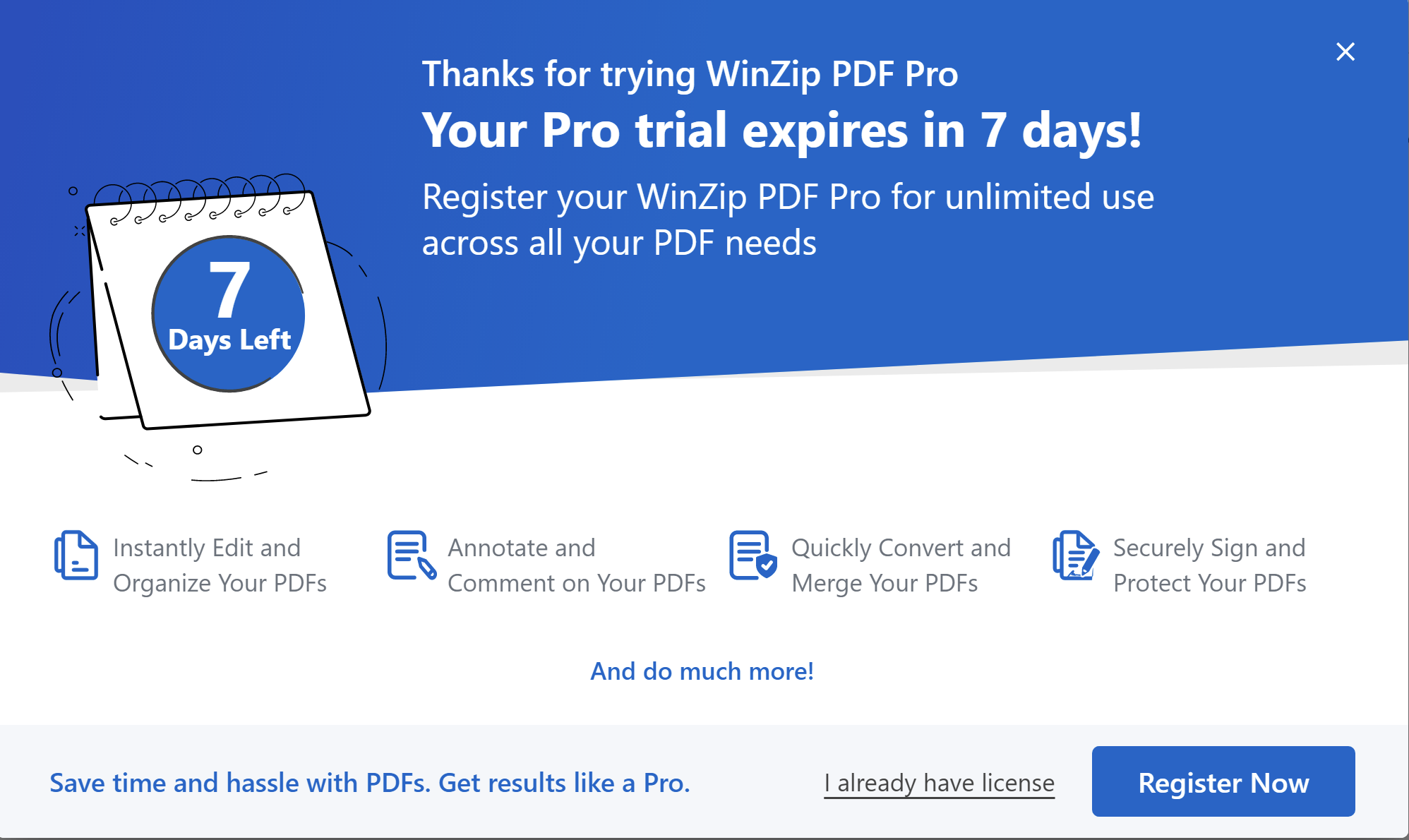 KB WinZip: Activate or register WinZip PDF Pro